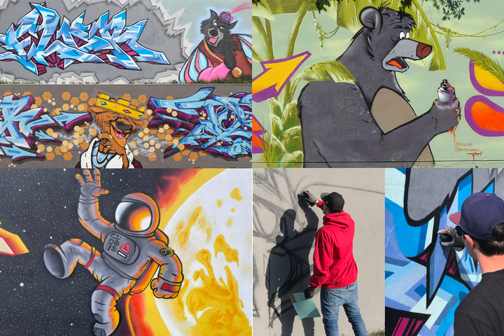 Kunst verbindet - Graffiti Sprühen mit Flüchtlingen aus der Ukraine ...